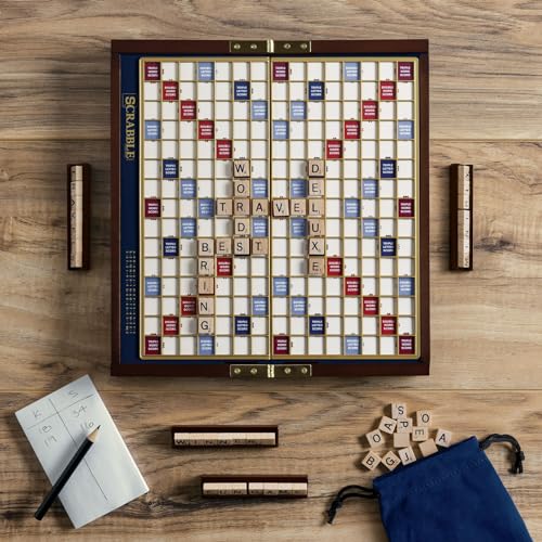 WS Game Company Scrabble Deluxe Travel Edition, 2 to 4 players