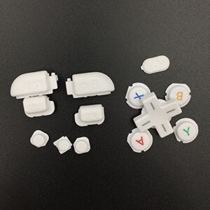 for nintendo new 3ds xl ll white r & l zr zl button parts d pad abxy home power buttons set