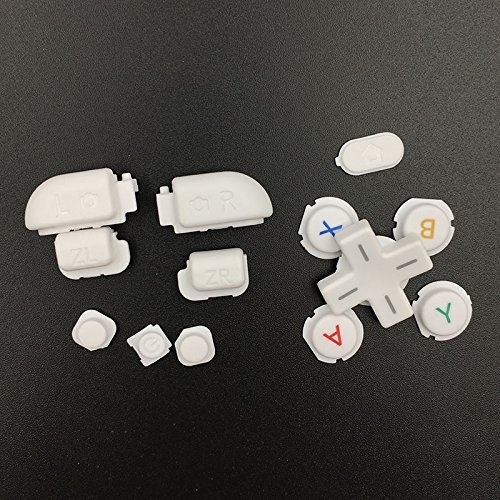 for Nintendo New 3DS XL LL White R & L ZR ZL Button Parts D Pad ABXY Home Power Buttons Set