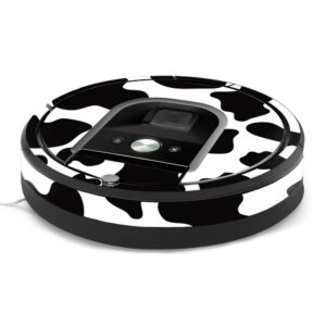 mightyskins skin compatible with irobot roomba 960 robot vacuum - cow print | protective, durable, and unique vinyl decal wrap cover | easy to apply, remove, and change styles | made in the usa