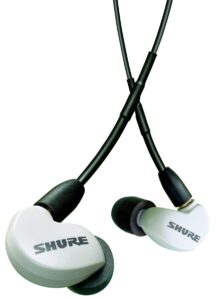 shure se215spe-w-uni special edition sound isolating earphones with inline remote & mic for ios/android