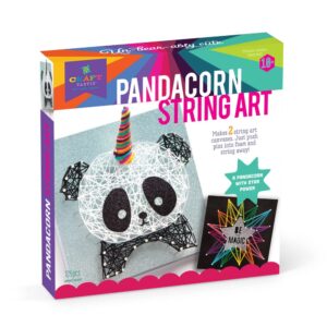 craft-tastic – string art – craft kit makes 2 large string art canvases – pandacorn edition