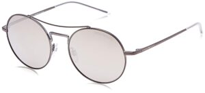 ray-ban men's casual round sunglasses, multicoloured (matte gunmetal), 52