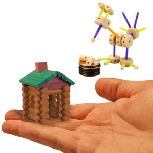 worlds smallest building toys set of 2: tinkertoy and lincoln logs