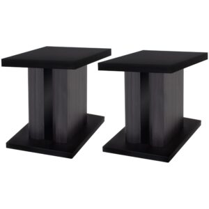 (2) technical pro 8” studio monitor bookshelf computer multimedia speaker stands