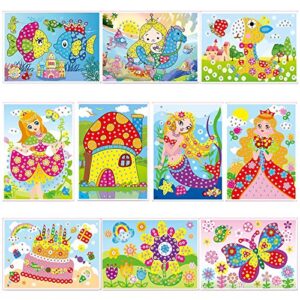 lizipai crystal mosaic sticker painting kids children kindergarten educational diy crafts toys -10 different