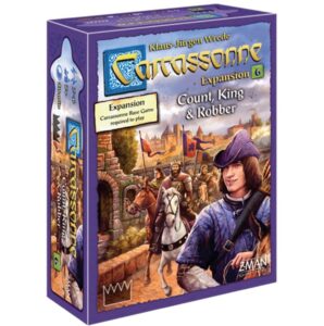 carcassonne count, king & robber board game expansion - new characters, strategies, and landscapes! strategy game for kids and adults, ages 7+, 2-6 players, 45 minute playtime, made by z-man games