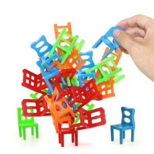 jenilily stacking chairs game family board balancing toys games for kids (18 chairs toys set)