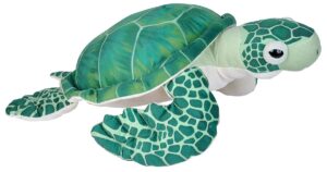 wild republic sea turtle plush, stuffed animal, plush toy, gifts for kids, living ocean 23 inches , green