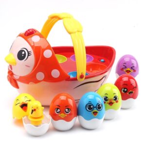 pusiti baby toys electronic learning toys for 2 3 4 5 years old toddlers kids education music toys easter eggs and hen basket musical toys for boys and girls birthday gift 18 months and up