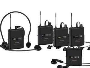 anleon mtg-200 wireless tour guide & language interpretation system 915mhz (4 receivers)