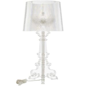 modway french grande acrylic table lamp in clear