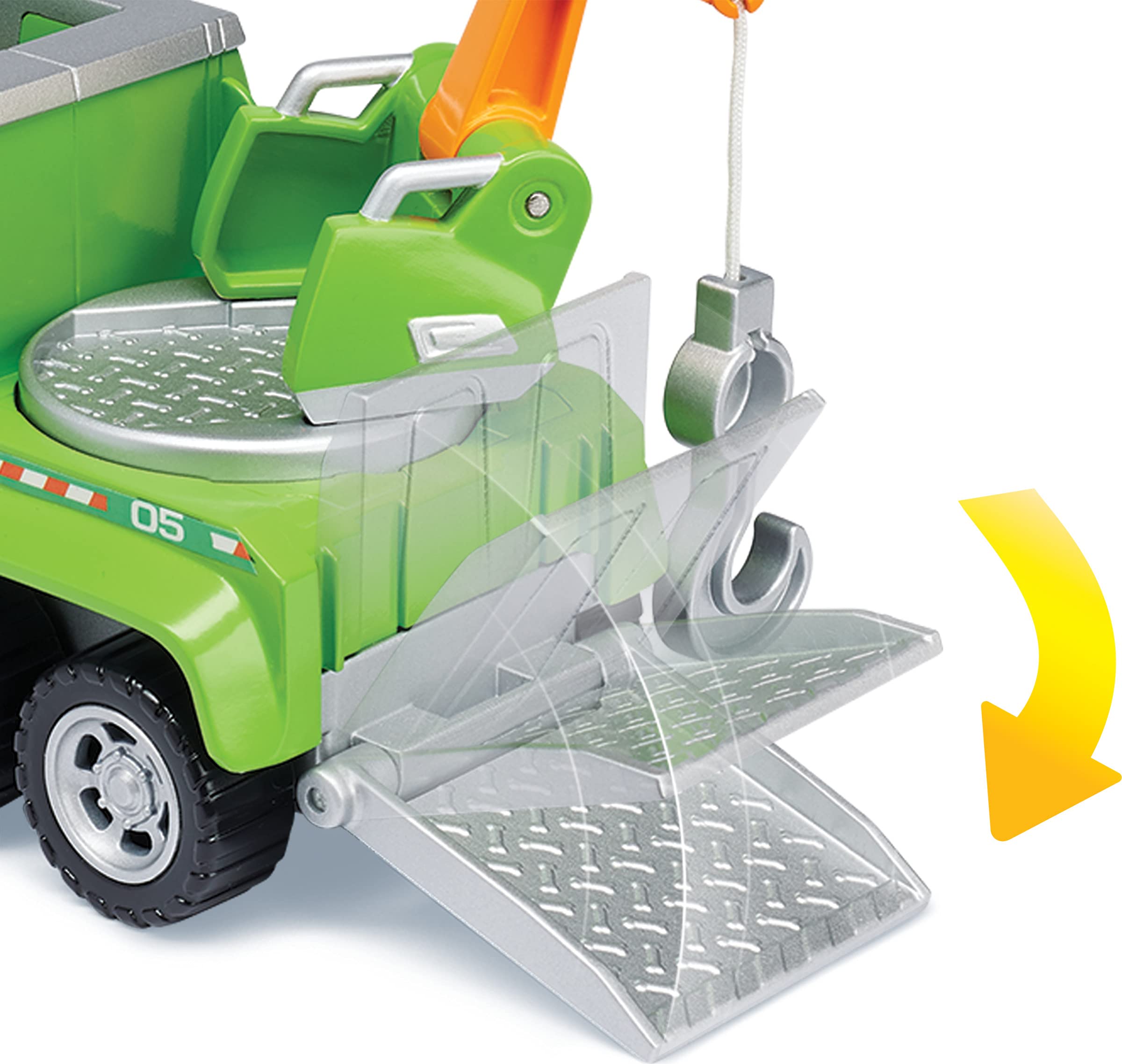 Paw Patrol Rocky’s Ultimate Rescue Recycling Truck with Moving Crane and Flip-Open Ramp