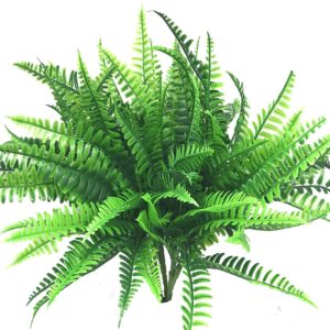 beebel artificial shrubs 4 bunches artificial boston fern plants greenery bushes flower for house office garden indoor outdoor decor