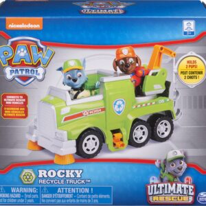 Paw Patrol Rocky’s Ultimate Rescue Recycling Truck with Moving Crane and Flip-Open Ramp