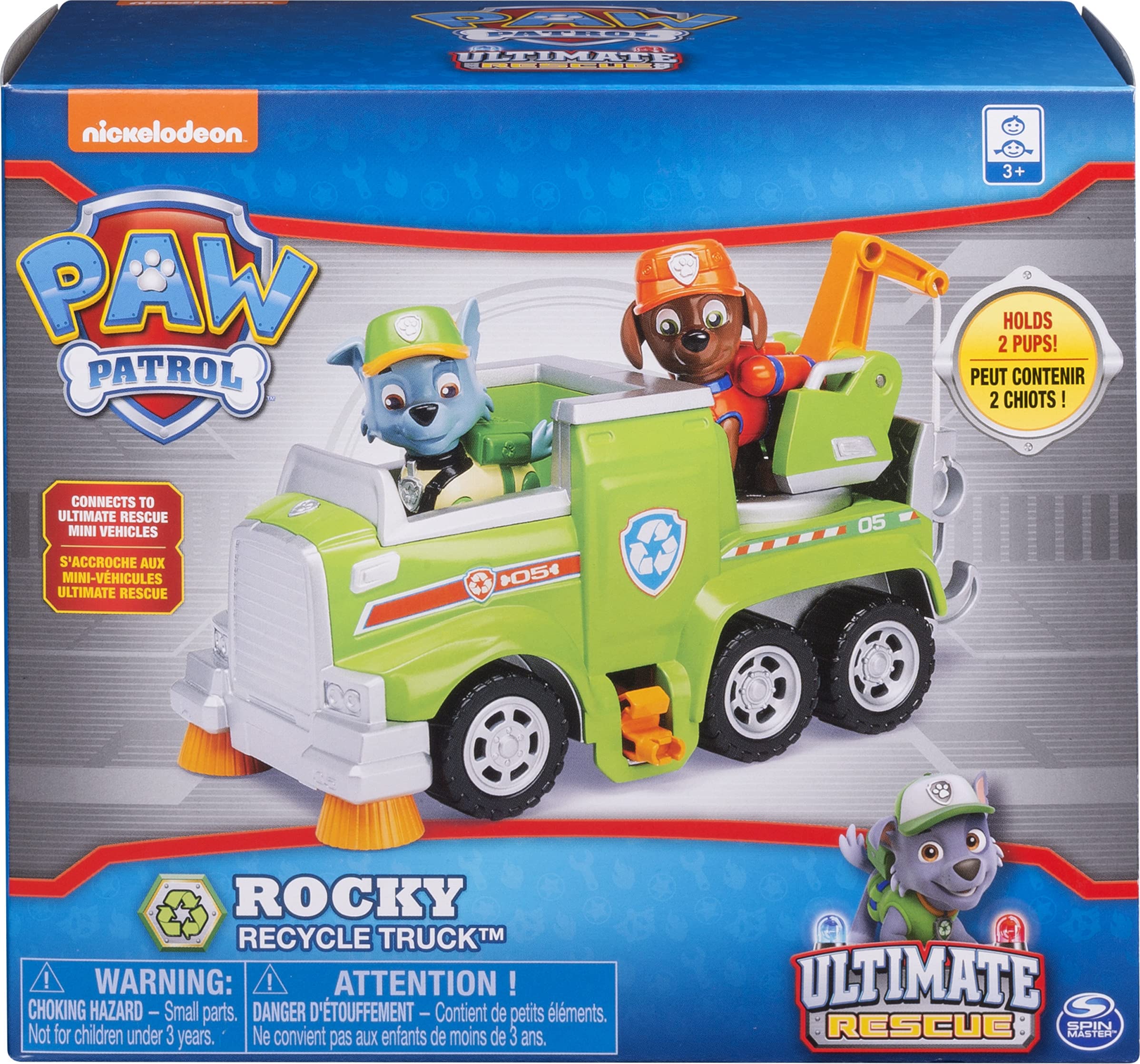 Paw Patrol Rocky’s Ultimate Rescue Recycling Truck with Moving Crane and Flip-Open Ramp