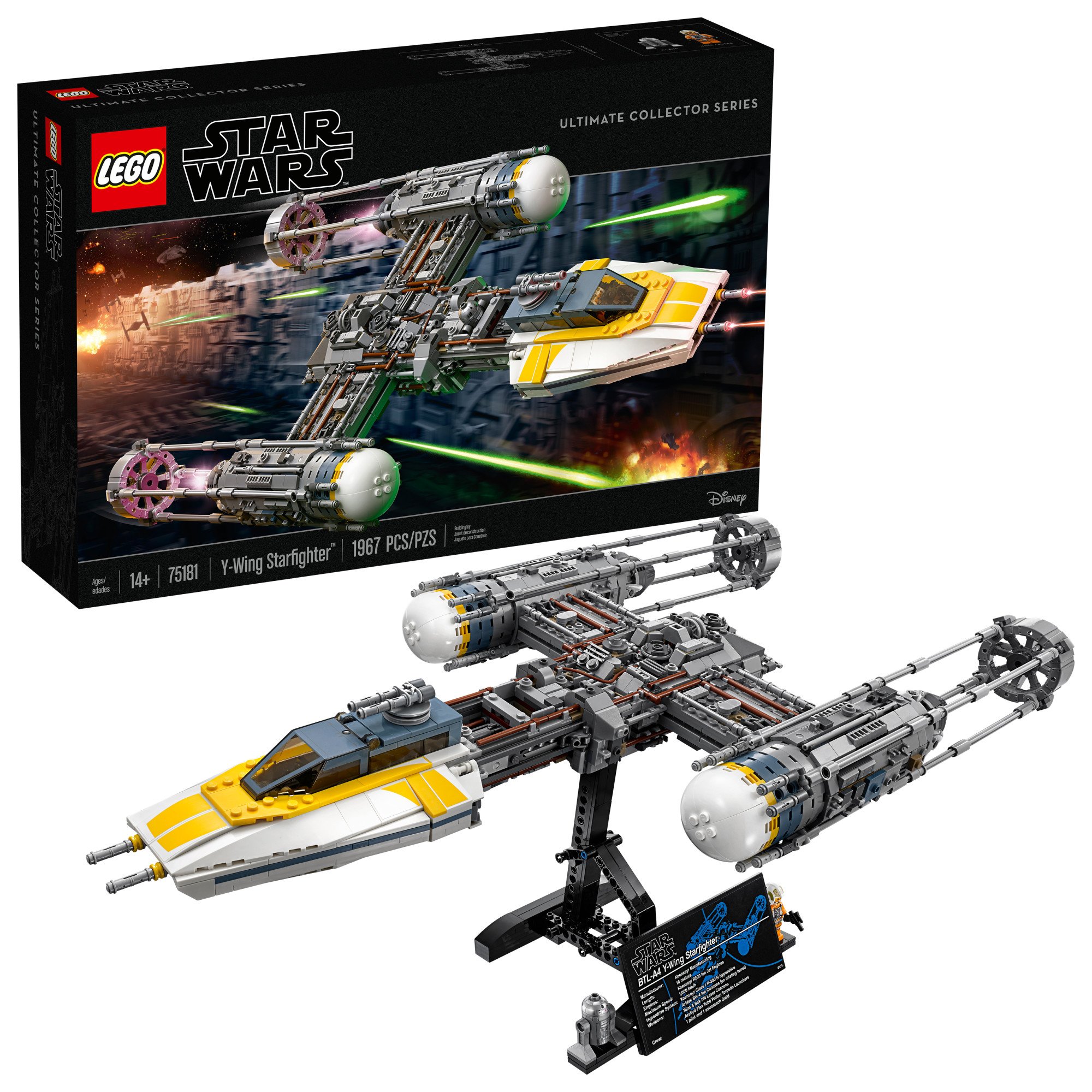 LEGO Star Wars Y-Wing Starfighter 75181 Building Kit (1967 Pieces)