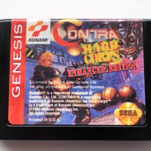 Contra: Hard Corps Enhanced Edition (Sega Genesis / Megadrive) - Reproduction Cartridge with Clamshell Case and Manual