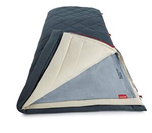 coleman all-weather multi-layer sleeping bag, 3 versatile layers for temperatures ranging from 0°f to 60°f, includes no-snag zipper, easy packing, and heat insulation