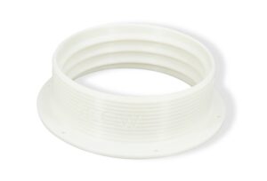 intulon 6-inch tube portable ac air conditioner/fan exhaust plastic hose flange wall mount - counter-clockwise thread 6ccwmount,off white