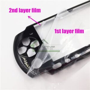 New Replacement Front Top Surface Shell Case Cover Faceplate for PSP 3000 3001 3002 3003 Console Black