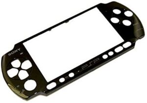 new replacement front top surface shell case cover faceplate for psp 3000 3001 3002 3003 console black