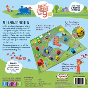 AMIGO Engine Engine No. 9 Kids Board Game with 12 Toy Trains