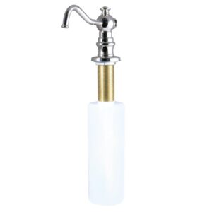 kingston brass sd7606 curved nozzle metal soap dispenser, polished nickel