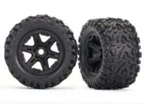 traxxas 8672 wheels with talon ext tires, 3.8", black