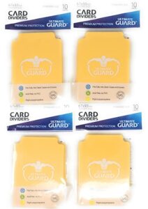 40 ultimate guard trading card dividers (4 10ct packs) yellow