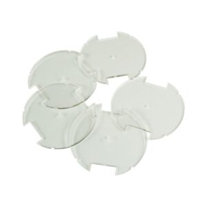 litko 50mm circular | round notched base | compatible with star wars: legion | clear | (1.5mm clear acrylic)