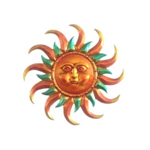 woerte home 15.7'' sun face wall decor for indoor and outdoor use