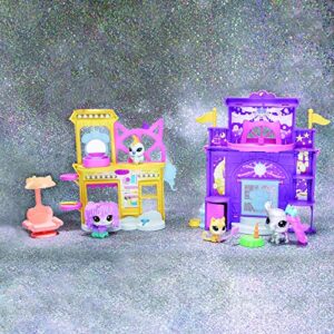 Littlest Pet Shop Prep 'n Party Double Playset Toy, Sparkle Deco, Includes Fan-Voted Pet, Ages 4 and Up