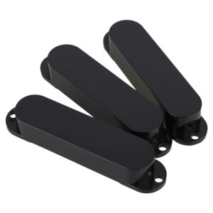 lovermusic 82mm black plastic closed shell electric guitar single coil pickup covers pack of 3