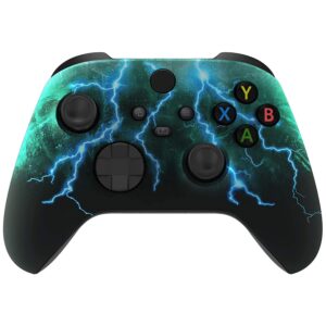 xbox series & one soft touch design custom gaming controller for xbox series & one -soft shell for comfort grip x - (lightning)