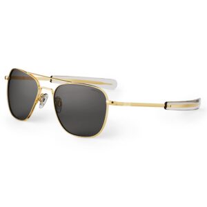 randolph usa | 23k gold classic aviator sunglasses for men or women non-polarized 100% uv