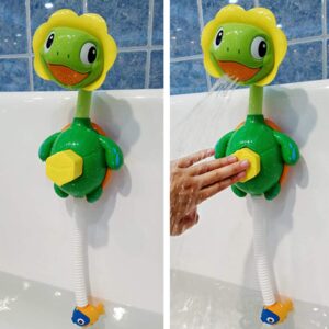 turtle baby bath toys spray bathing tub fountain toys for kid hand shower floating bathtub shower pool bathroom toy for baby toddler infant kids