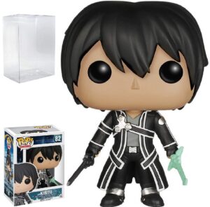 funko pop! anime: sword art online - kirito vinyl figure (bundled with pop box protector case)