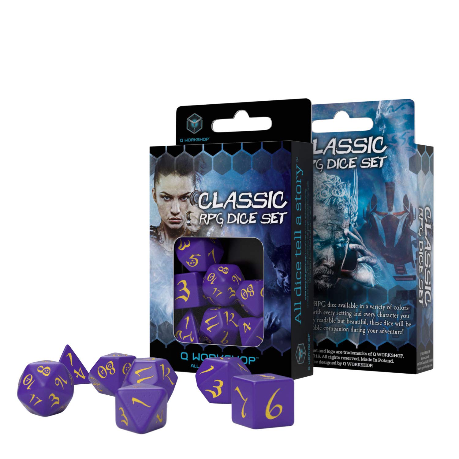 Classic RPG Purple & Yellow Dice Set (7)