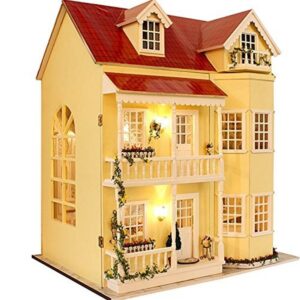 flever dollhouse miniature diy house kit creative room with furniture for romantic valentine's gift (be enduring as the universe)