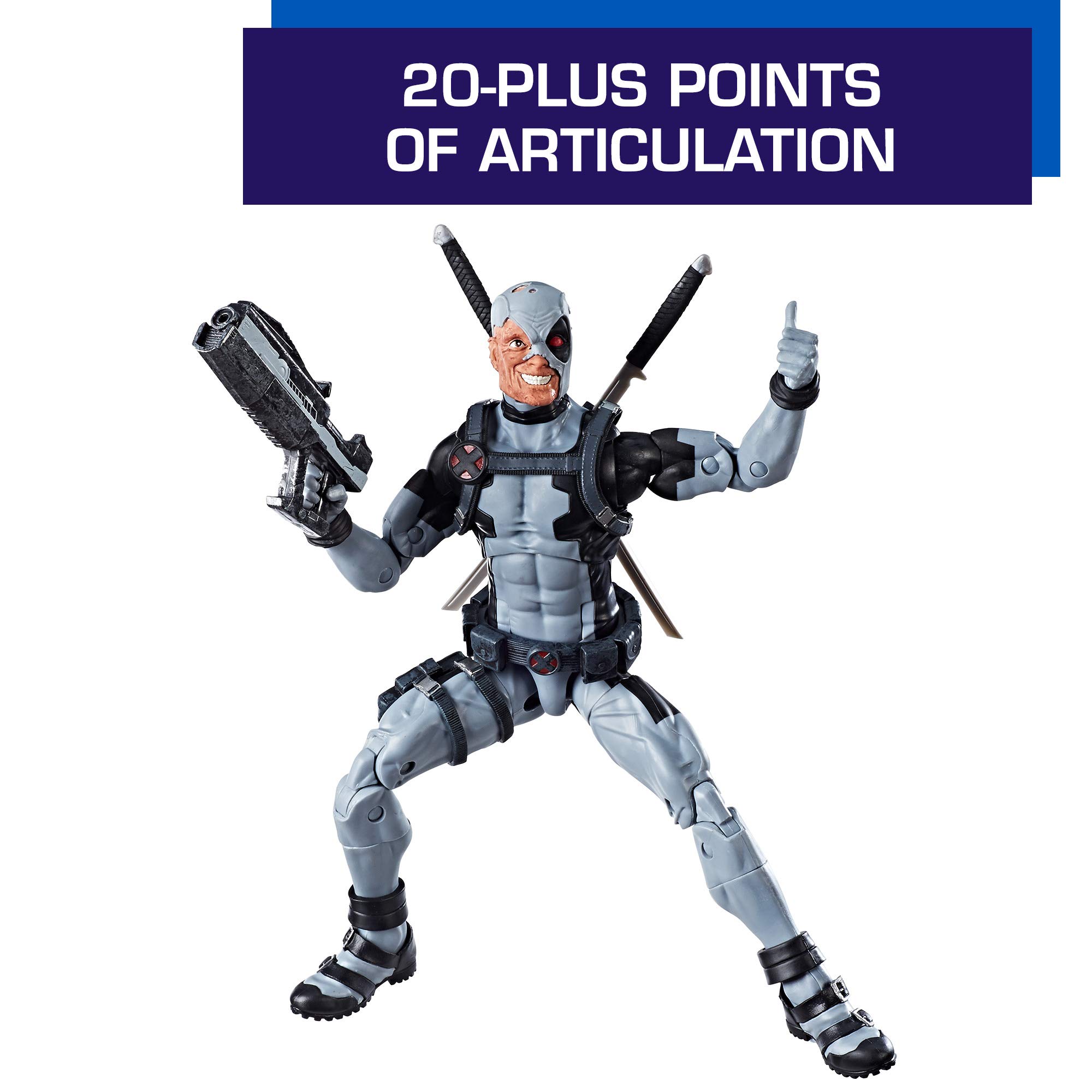 Marvel E1974 Hasbro Legends Series 12" Deadpool Action Figure from Uncanny X-Force Comics with Blaster/Weapon Accessories & 30 Points of Articulation (Amazon Exclusive)