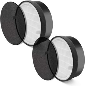 altec filters compatible with lv-h132 levoit air purifier replacement filters, 2 hepa filters & 2 carbon prefilters