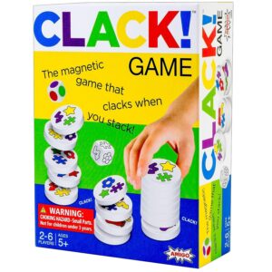 amigo games clack! categories - exciting kids magnetic stacking game for 2-8 players ages 7+ | fun, educational, & fast-paced family game