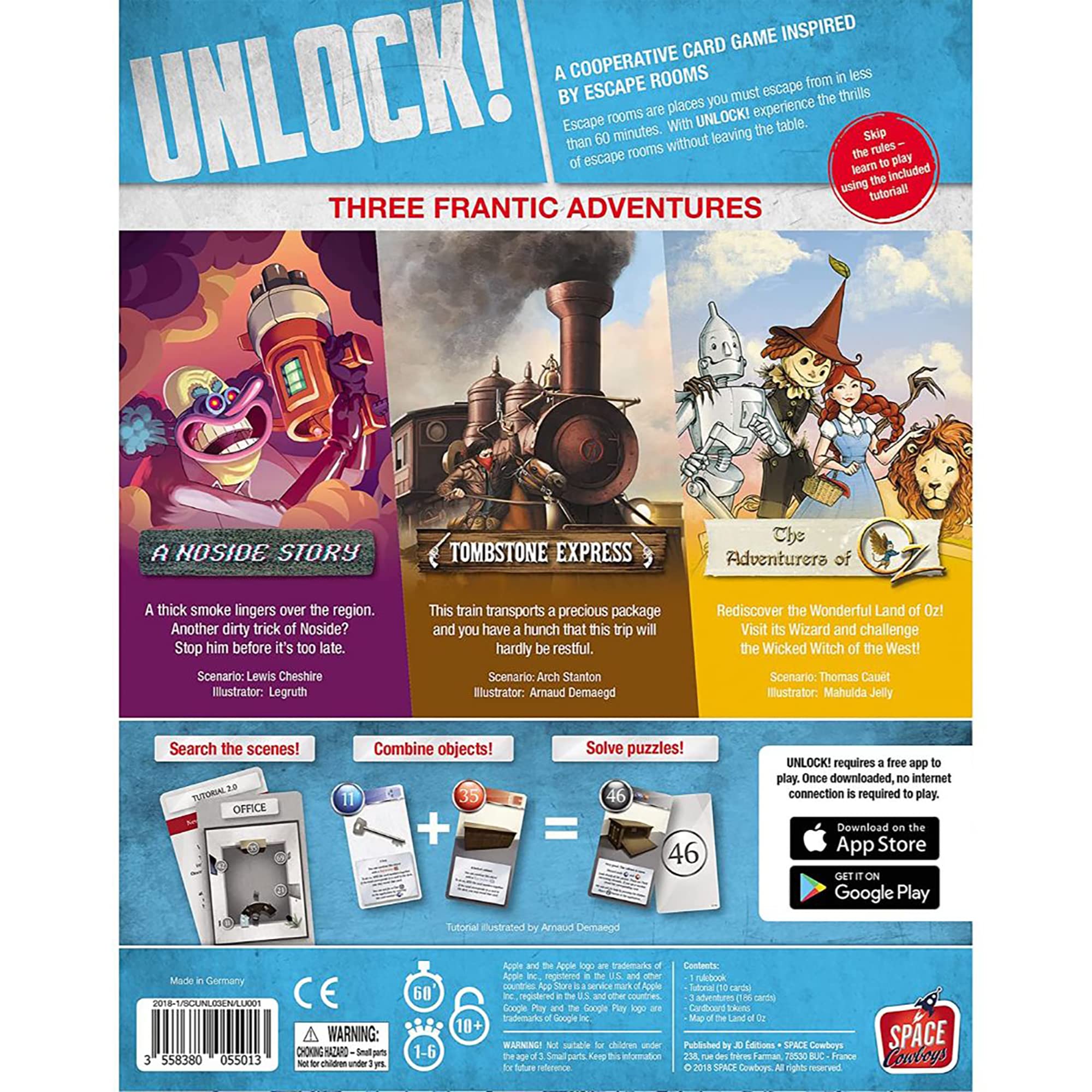 UNLOCK! Secret Adventures Card Game - Escape Room-Inspired Cooperative Adventure, Fun Family Game for Kids and Adults, Ages 10+, 1-6 Players, 1 Hour Playtime, Made by Space Cowboys