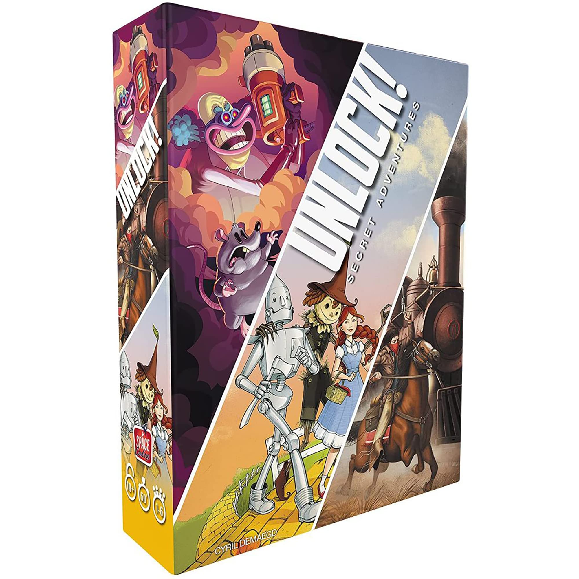 UNLOCK! Secret Adventures Card Game - Escape Room-Inspired Cooperative Adventure, Fun Family Game for Kids and Adults, Ages 10+, 1-6 Players, 1 Hour Playtime, Made by Space Cowboys