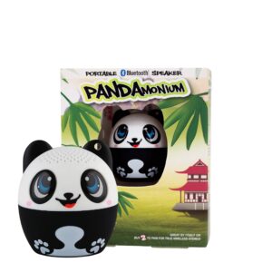 my audio pet mini bluetooth animal wireless speaker for kids of all ages - true wireless stereo – pair with another tws pet for powerful rich room-filling sound (pandamonium)