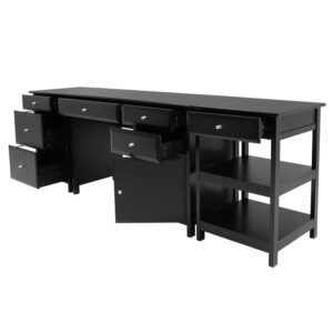 Winsome Delta 3-Pc Set Home Office, Black