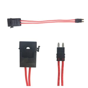 specialized ecu repair car fuse holder connector - mini atm, 32v, 20 amp, 16 gauge, red wire cable - comfortably tap and test automotive circuits, perfect for hard to reach fusebox panels - 11.5 inch