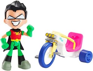 dc comics teen titans go! to the movies robin & time cycle figure & vehicle