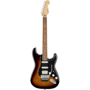 fender player stratocaster floyd rose electric guitar, with 2-year warranty, 3-color sunburst, pau ferro fingerboard